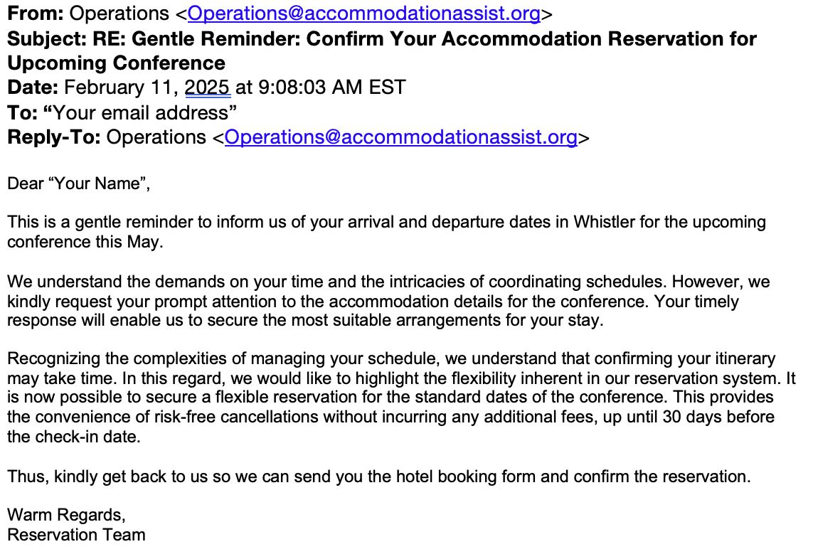 Important Fraud Alert - February 12, 2025